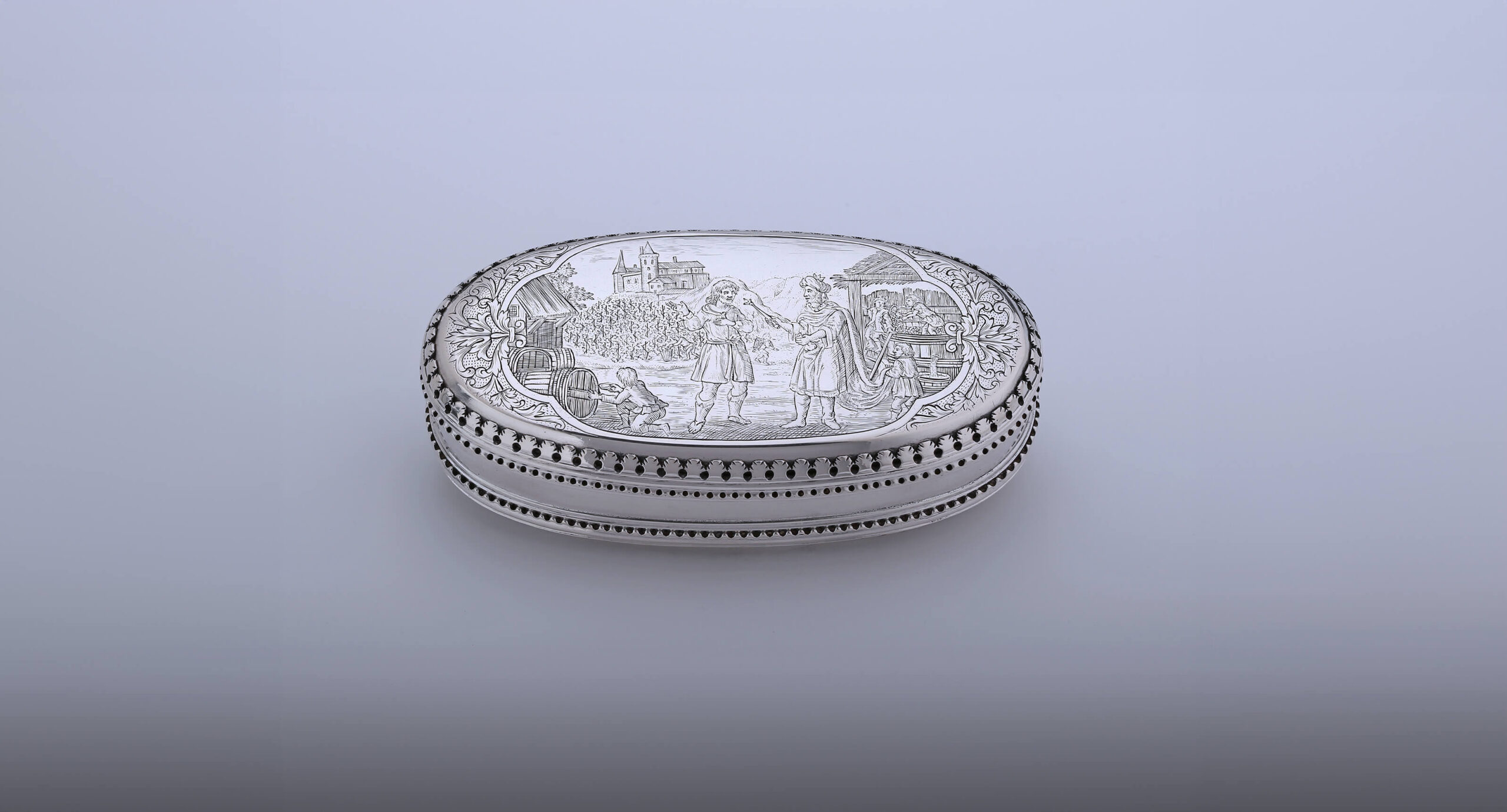 A Tobacco Box With Biblical Scenes - A. Aardewerk